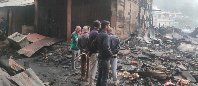 Intense fire-fighting saves many buildings at Singtam bazaar ...