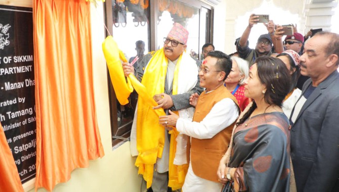 CM inaugurates Manav Dharma Mandir at Namcheybong - Sikkimexpress