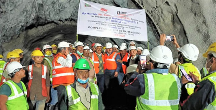 Tunnel breakthrough achieved in Sikkim railway project - Sikkimexpress