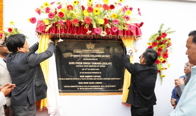 CM inaugurates Kyongsha Stadium and indoor gymnasium hall - Sikkimexpress