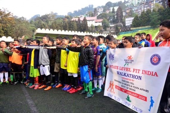Fit India walkathon at Paljor Stadium - Sikkimexpress