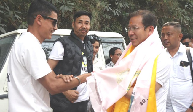 Ganesh Rai maintaining a pressing election campaign across Sikkim with ...