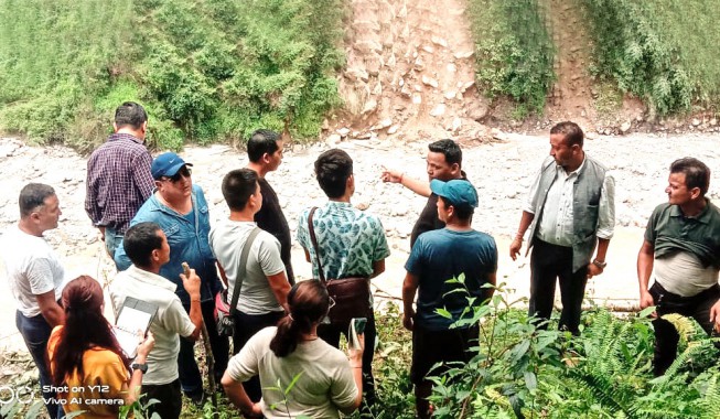 Minister inspects landslide-hit areas in Yangtey GPU - Sikkimexpress