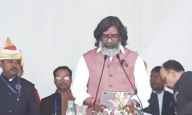 Hemant Soren sworn in as Jharkhand's 14th CM, top INDIA Bloc leaders a - Sikkimexpress