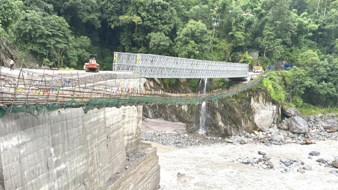 BRO restores vital North Sikkim link with new Sangkhalang Bridge ...